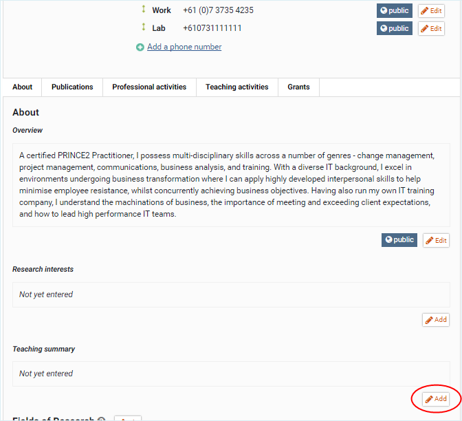 Griffith Experts Support