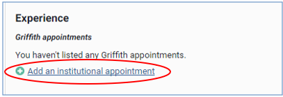 Griffith Experts Support