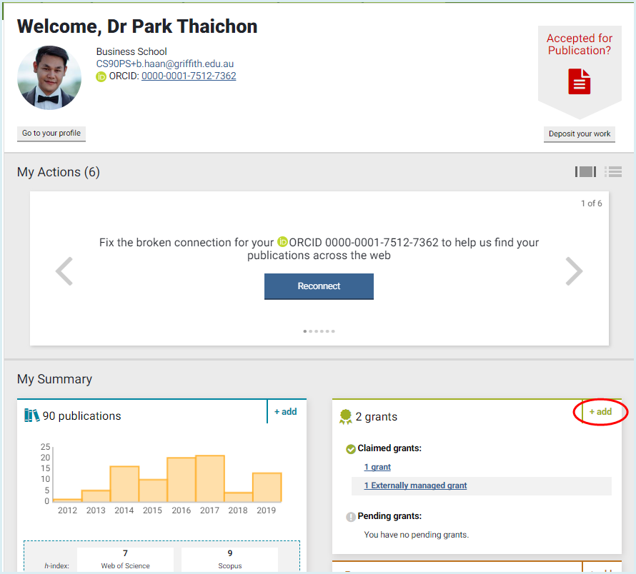 Griffith Experts Support